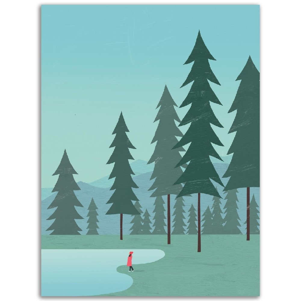 Waldbild, Wald Landschaft Poster, Natur Wanddeko - Etsy.de