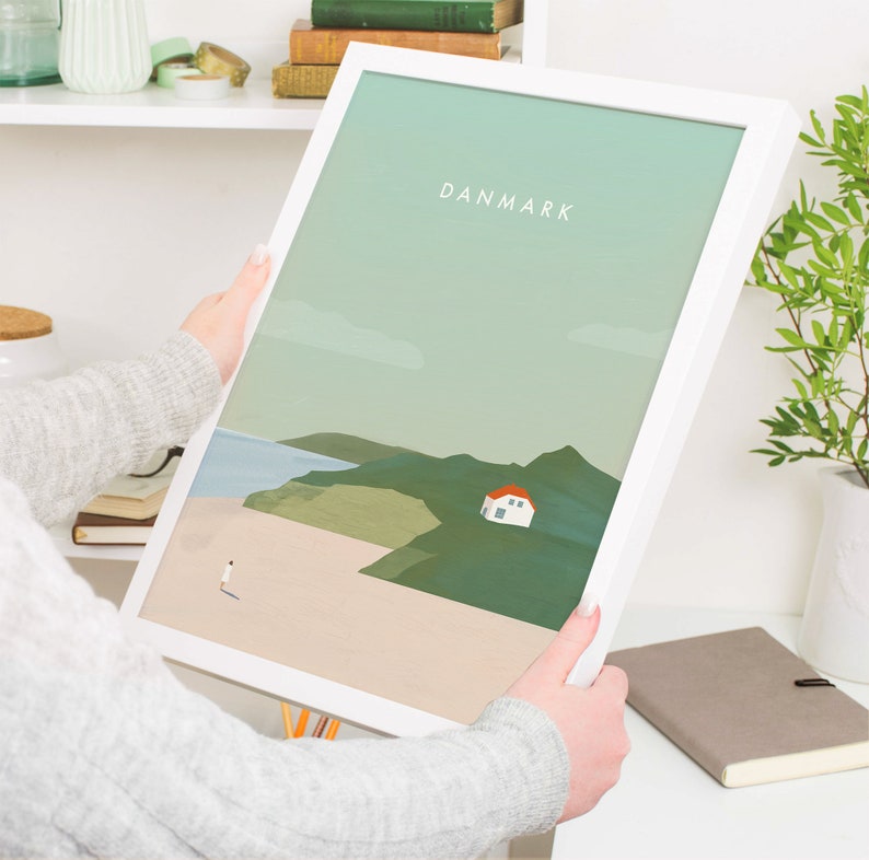 Denmark Poster – Scandinavian Landscape Print, Hygge Wall Art, Travel ...