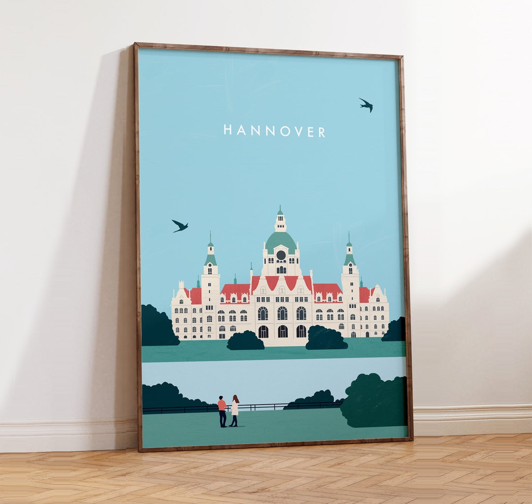 Hannover Poster, Germany Print, City Poster, Vintage Travel Print ...