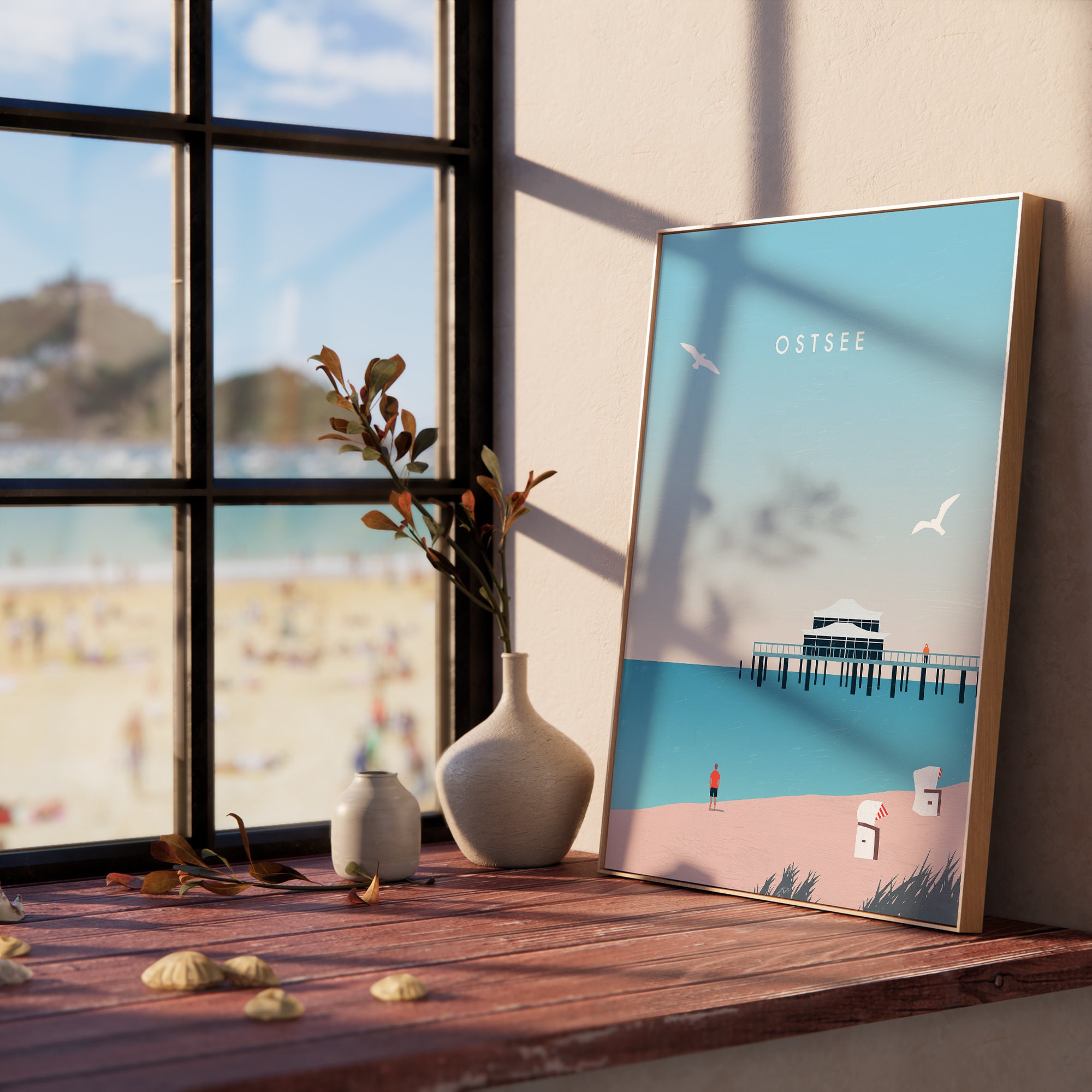 Baltic Sea Poster Minimalist Design | Modern Wall Art | Coastal ...