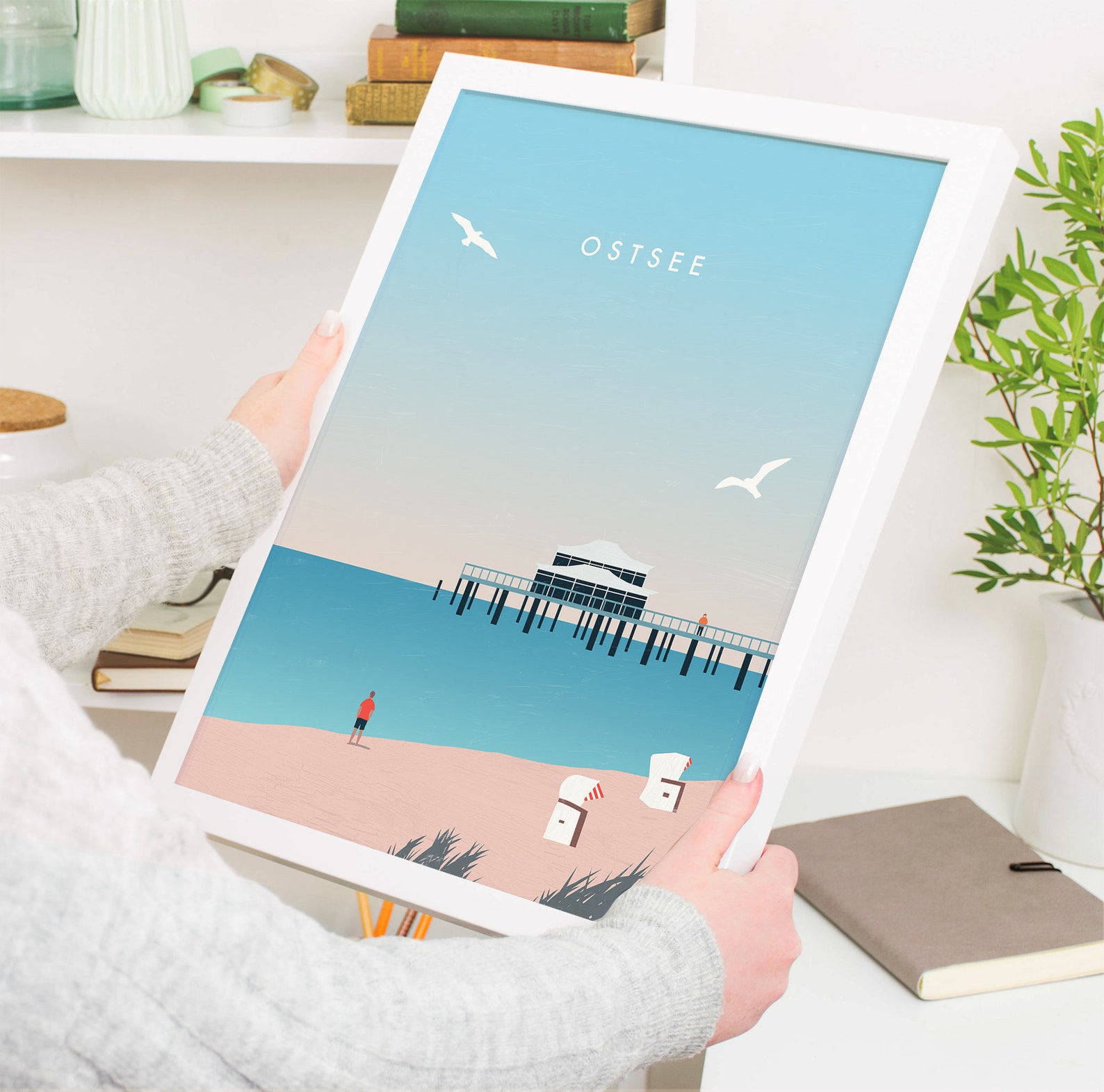 Baltic Sea Poster Minimalist Design | Modern Wall Art | Coastal ...