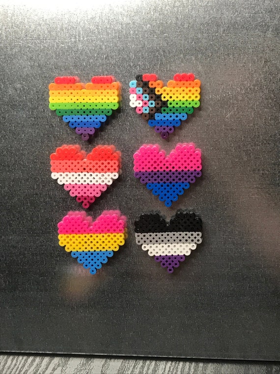 Lgbtq Pride Flag Perler Bead Magnets Etsy