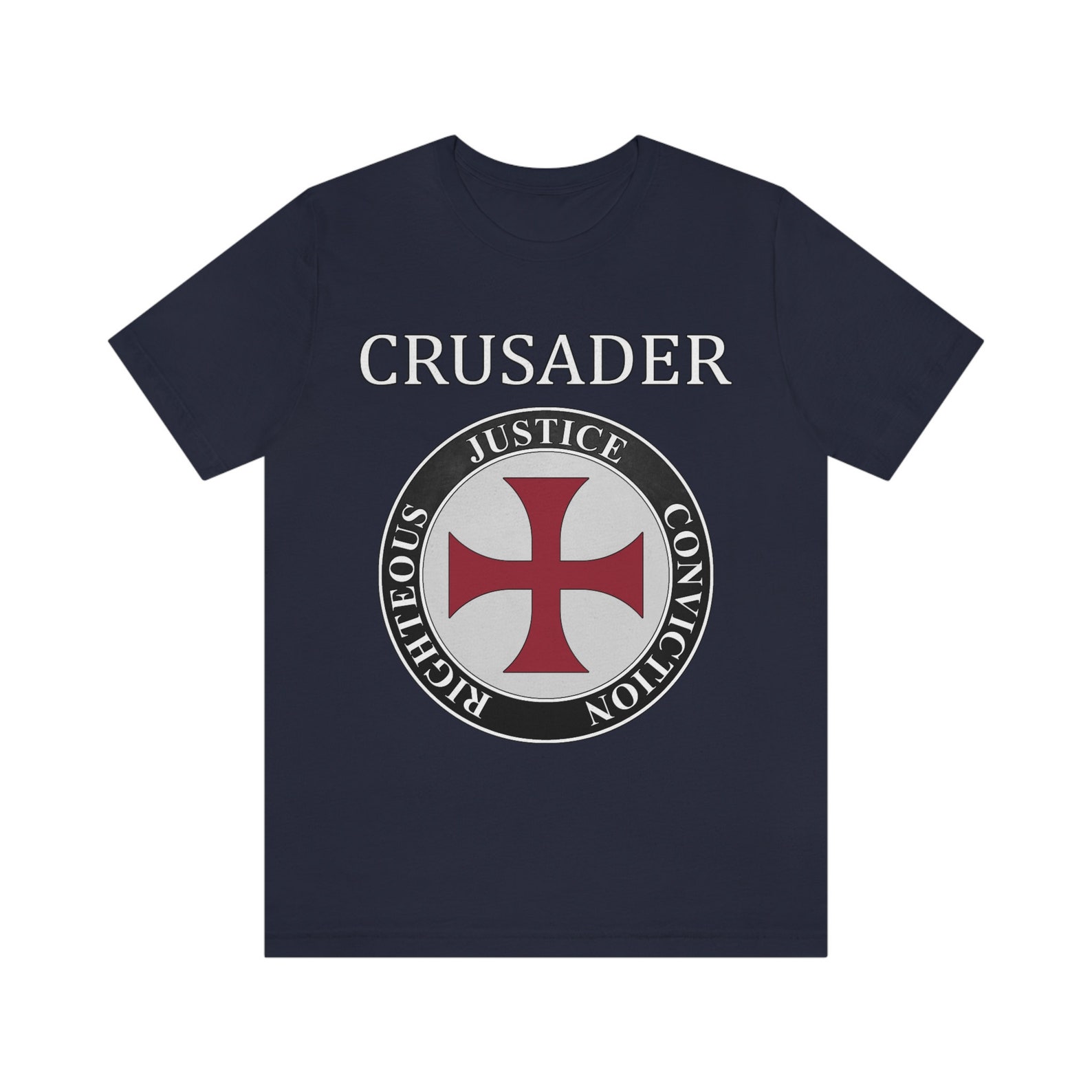Crusader Symbol - Medieval Knight Shield Virtues T-shirt - Etsy