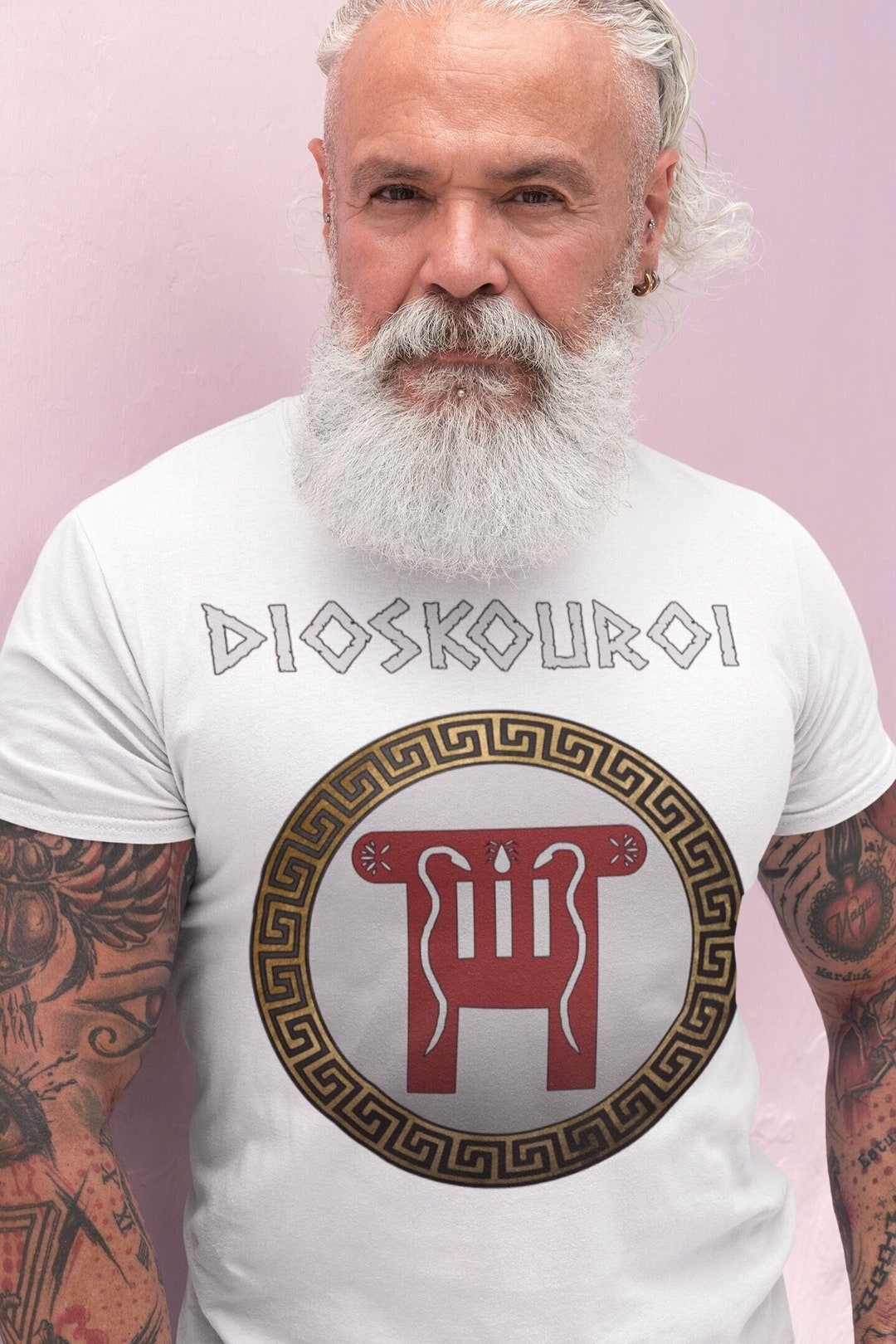 Dioskouroi Castor and Pollux Dokana Symbol - Greek Mythology Dioscuri T ...
