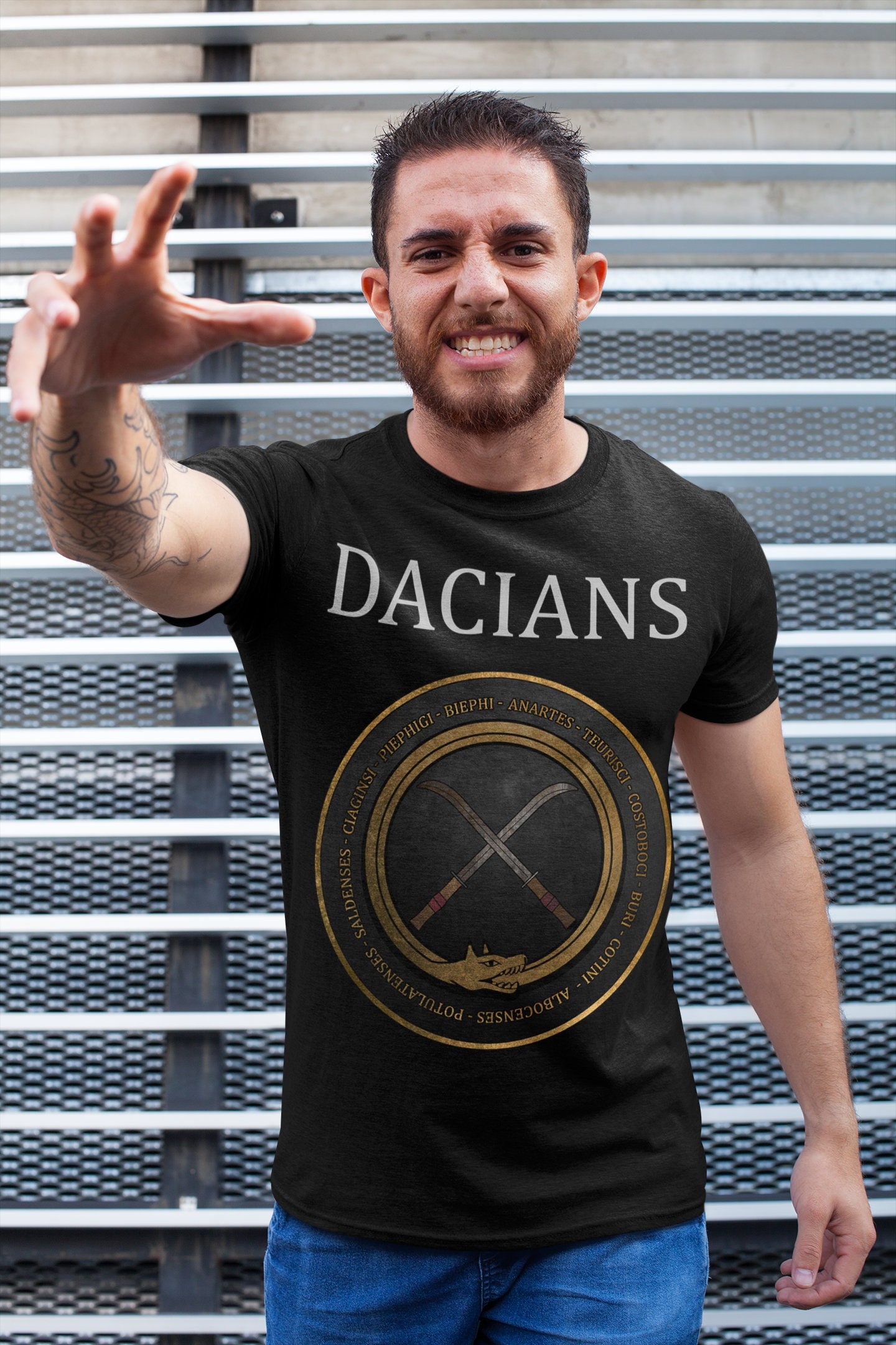 Dacia Ancient Dacian Tribes Draco and Falx Symbol T-shirt - Etsy