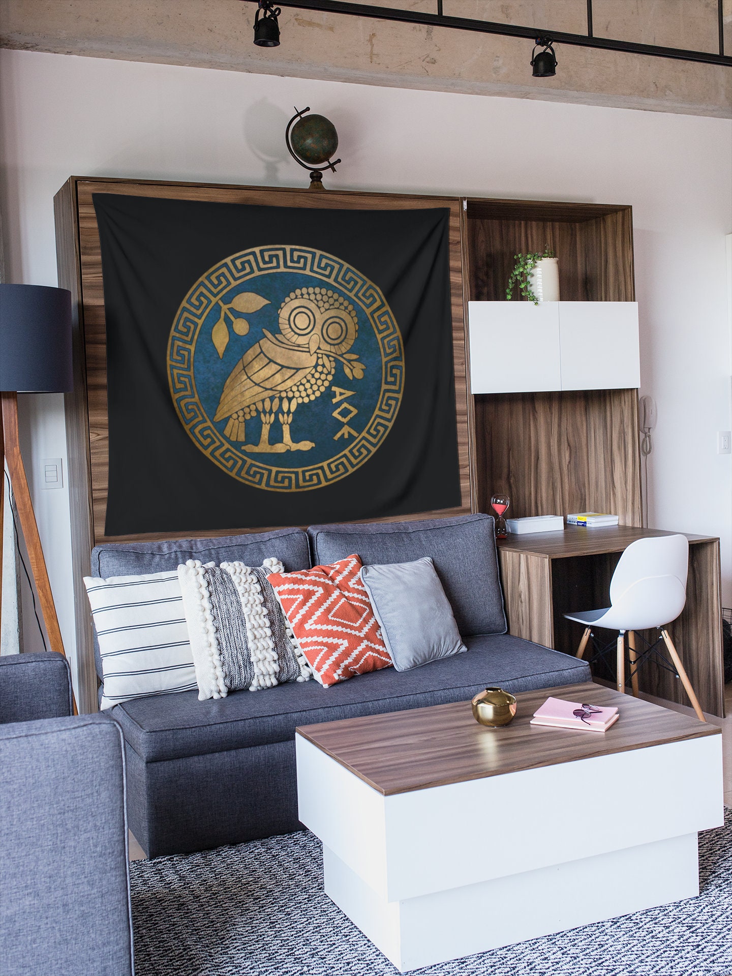 Atenas Búho ateniense Símbolo de la diosa griega Atenea Tapiz - Etsy México