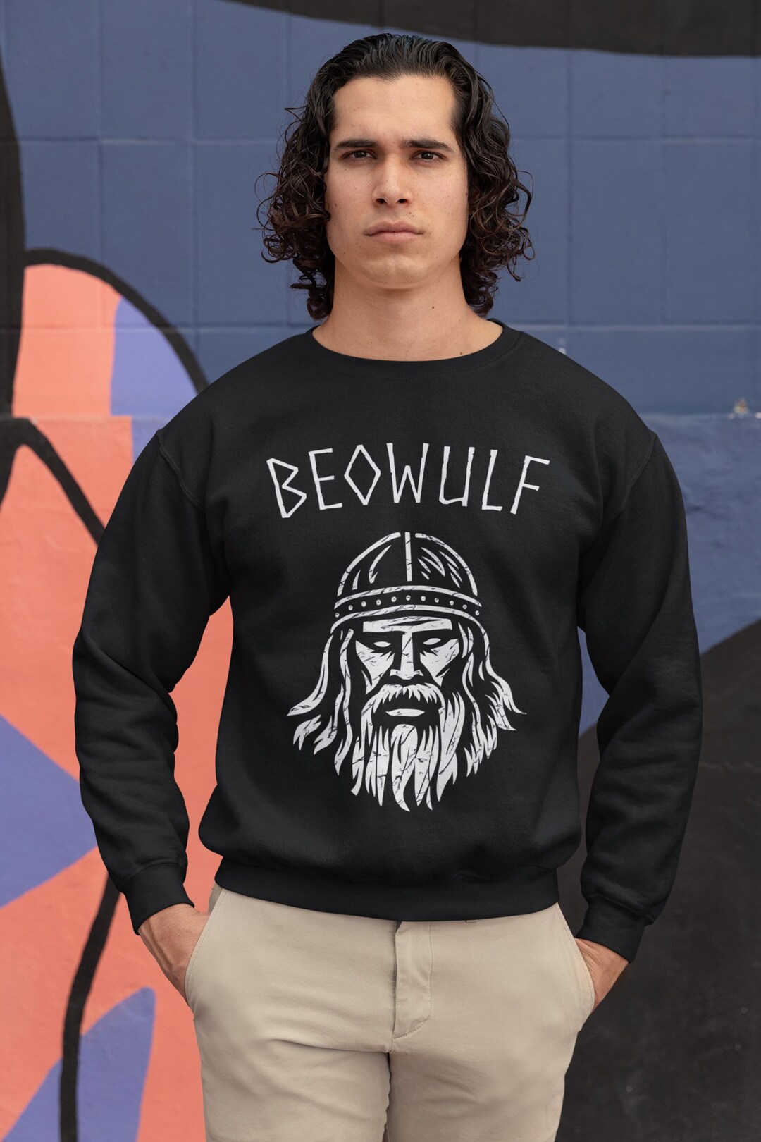 Beowulf - Warrior of the Geats - Epic of Beowulf Crewneck Sweatshirt ...