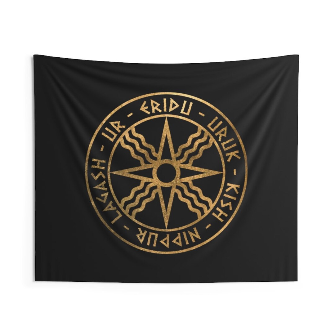 Sumer Ancient Mesopotamian Cities God Utu Symbol Indoor Wall Tapestry ...