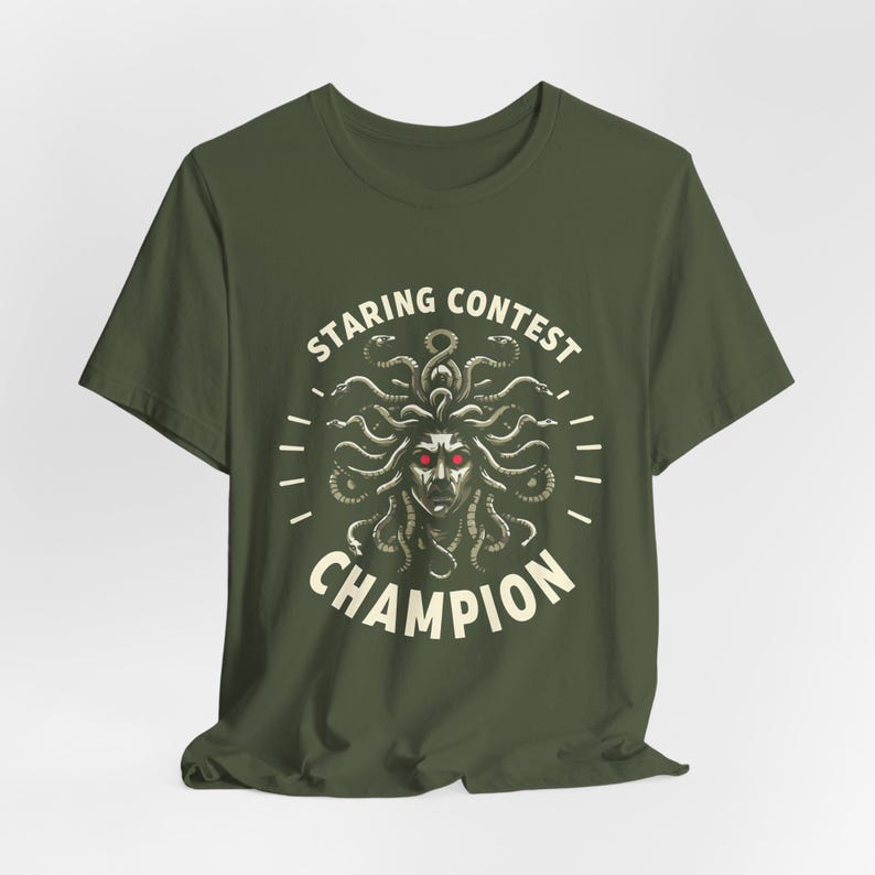 Staring Contest Champion Medusa T-shirt - Etsy
