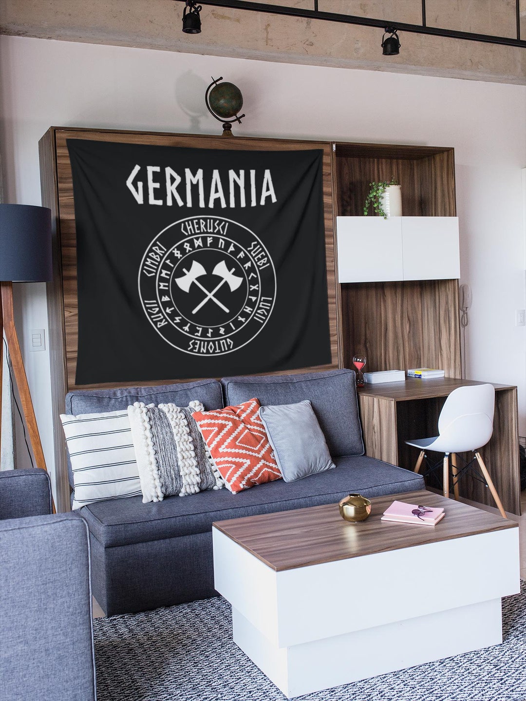 Germania Ancient Tribes of Germany With Runes Indoor Wall Tapestry 60 ...