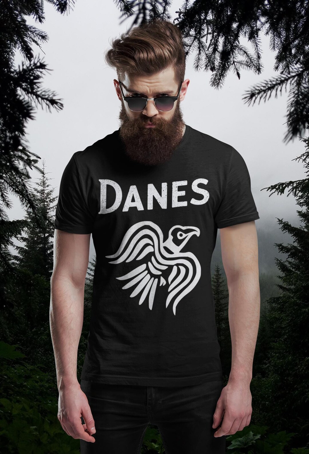 Danes Symbol - Odin's Raven - Viking History Danes T-shirt - Etsy