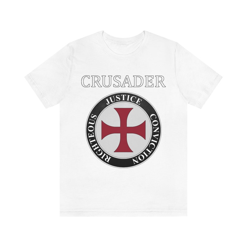 Crusader Symbol - Medieval Knight Shield Virtues T-shirt - Etsy