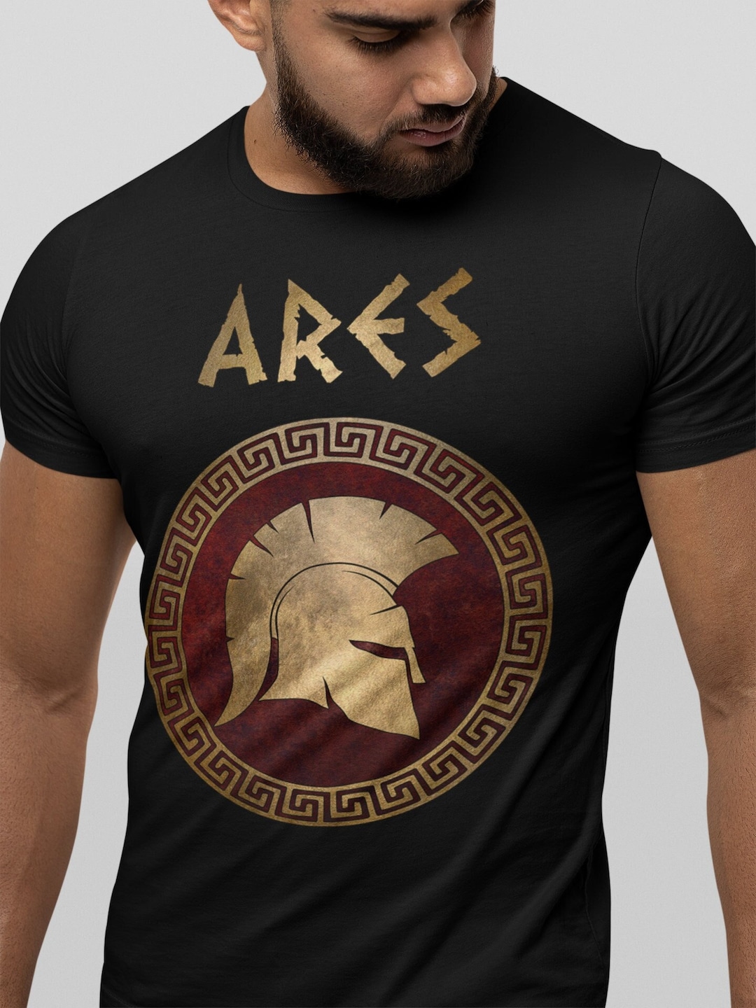 Ares Ancient Greek God of War and Battle Corinthian Helmet Symbol T ...