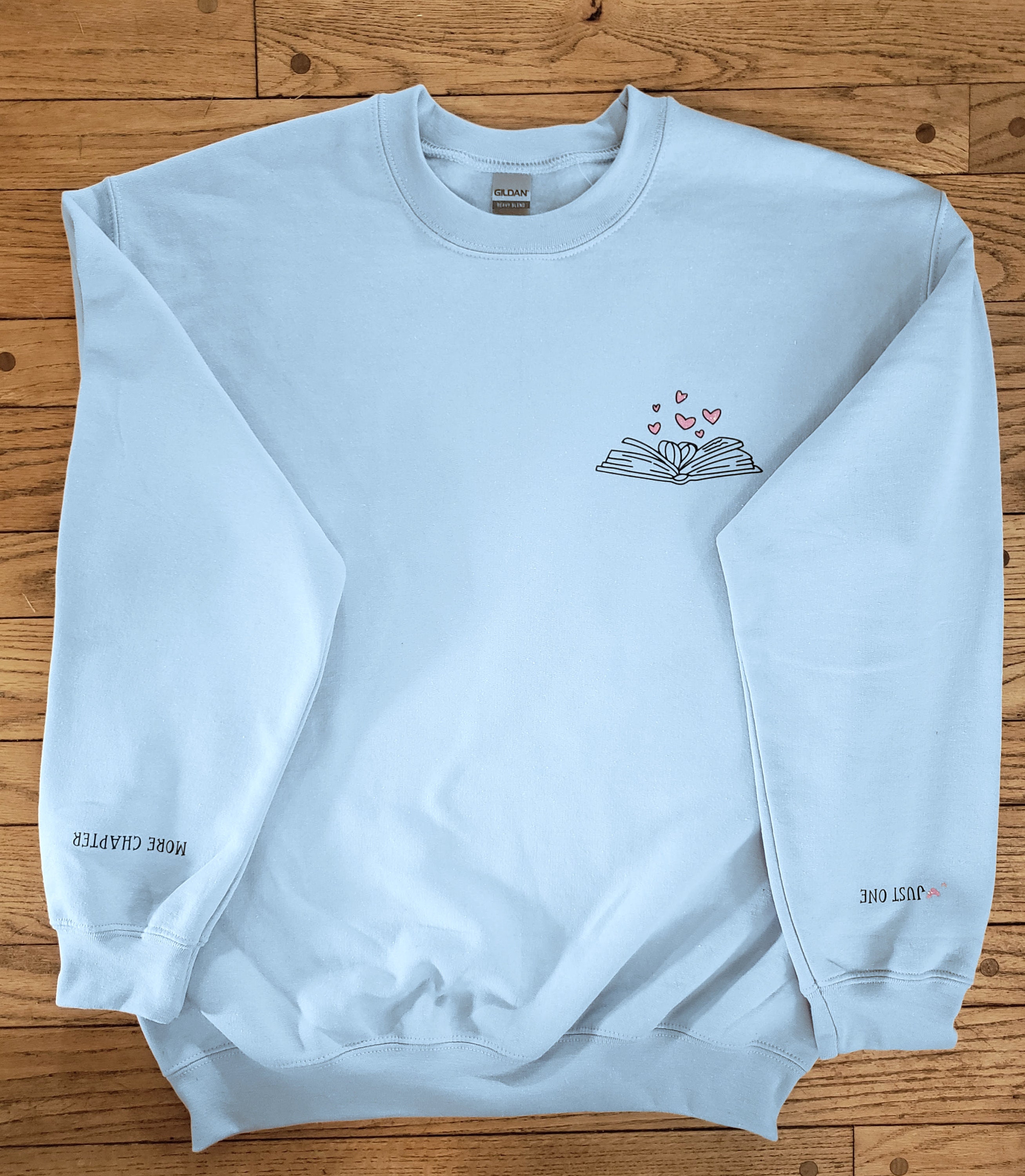 Just One More Chapter Sleeve Design Book Lover Sweatshirt - Etsy