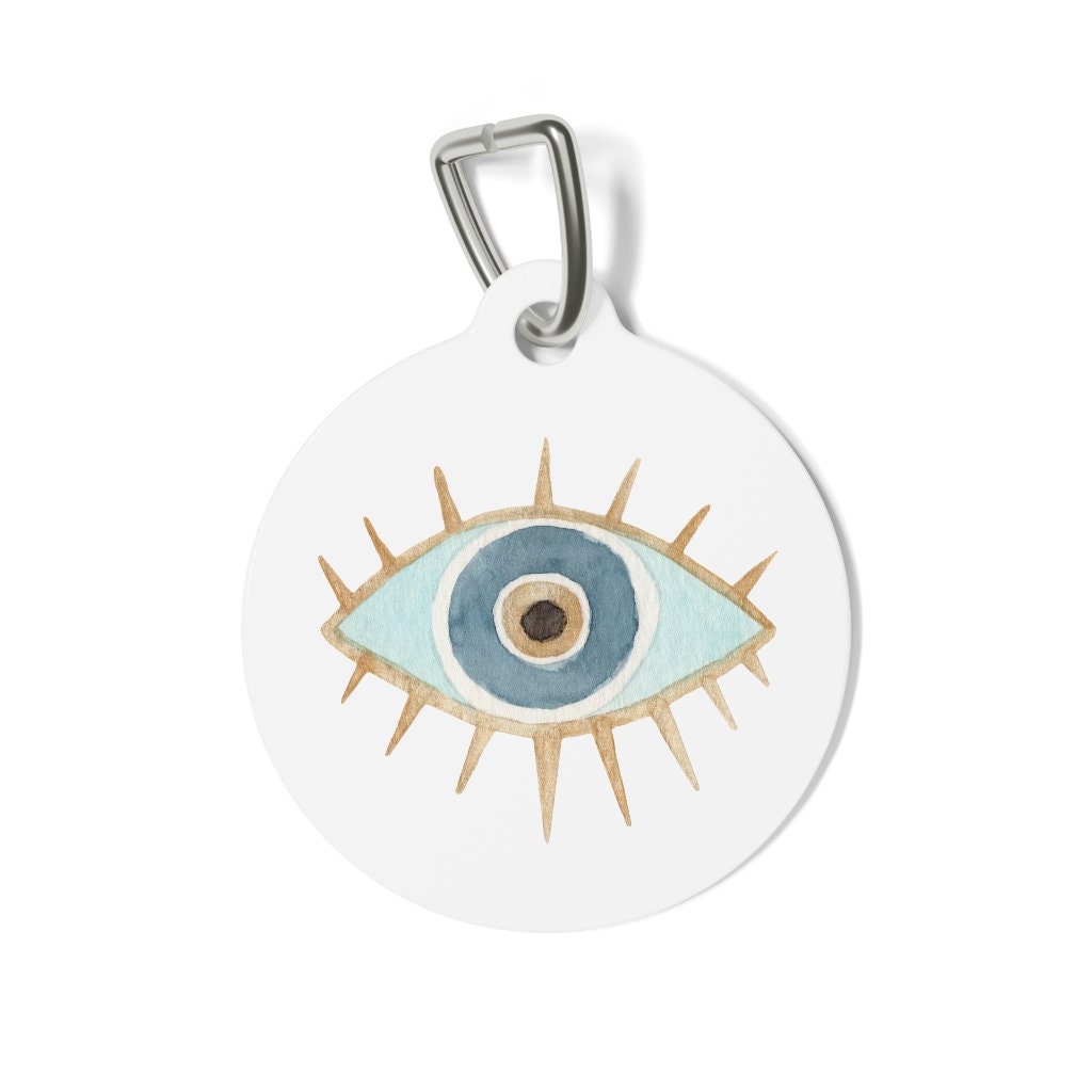 Gift for Spiritual Person Nazar Evil Eye Pet Tag Dog Tag Cat Tag ...