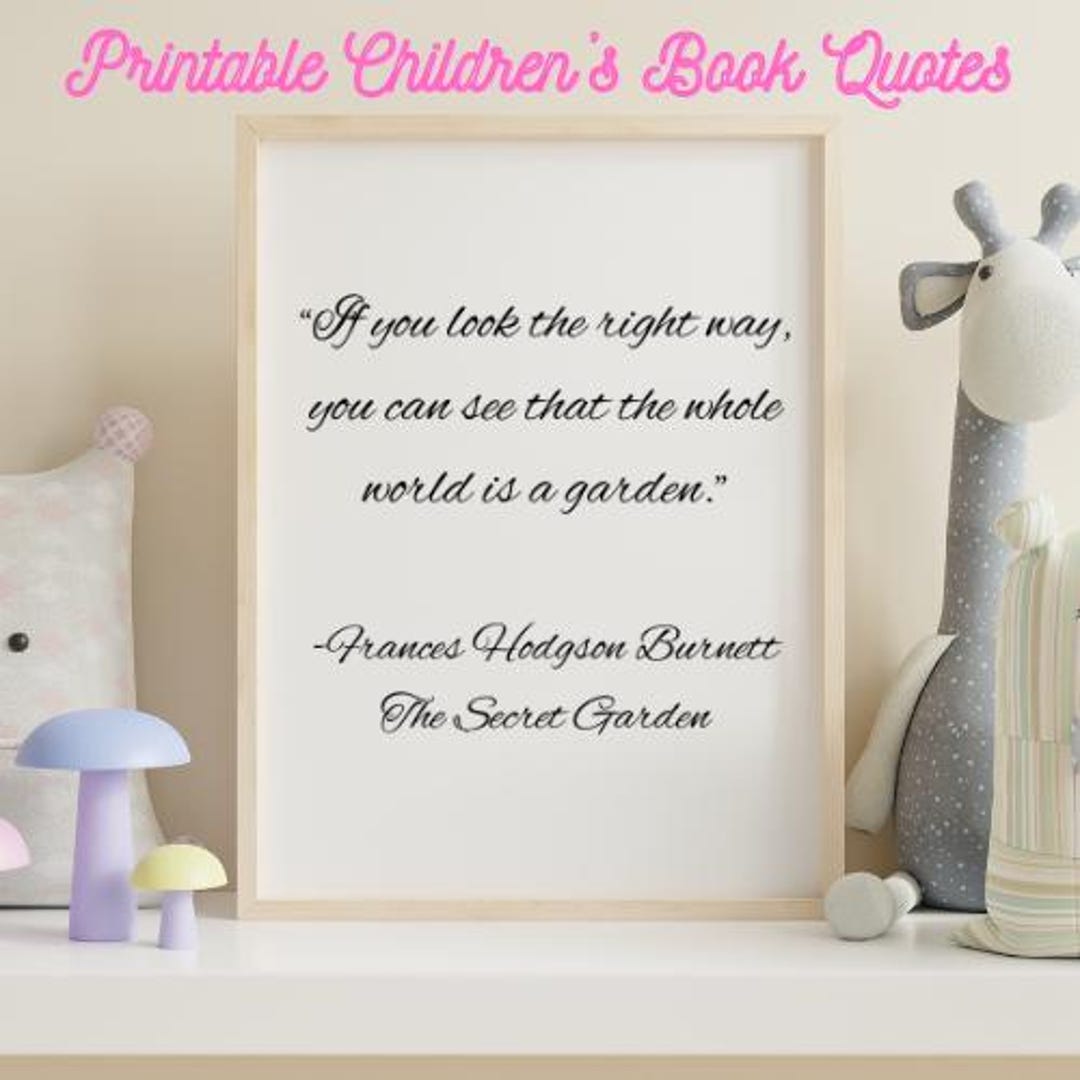 Printable Baby Shower Book Quote Decor10 Children's Book Quotes for ...