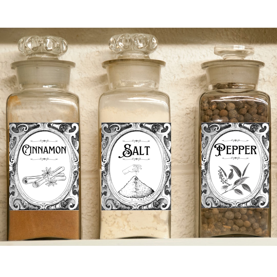Apothecary Style Herb and Spice Labels Printable - Etsy