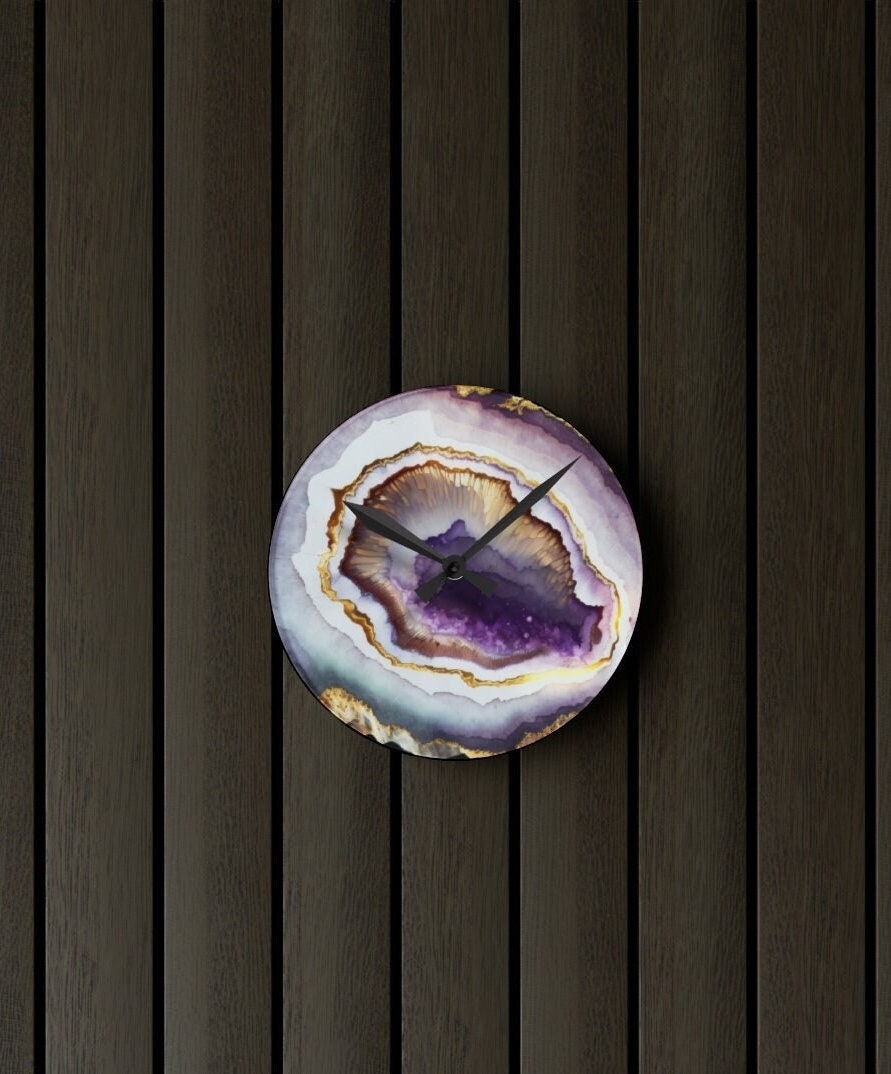 Gift for Geode Lover Acrylic Geode Print Crystal Lover Agate Amethyst ...