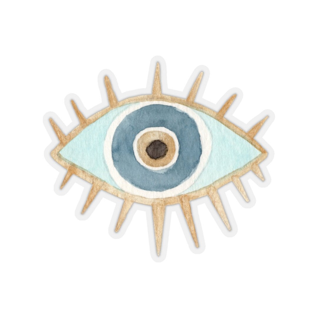 Gift for Spiritual Person Nazar Evil Eye Kiss-cut Stickers - Etsy