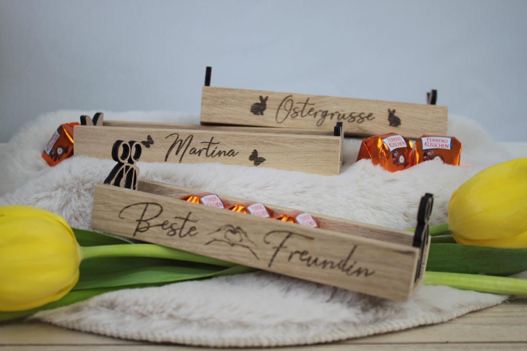 Holzverpackung für Pralinen - Etsy.de