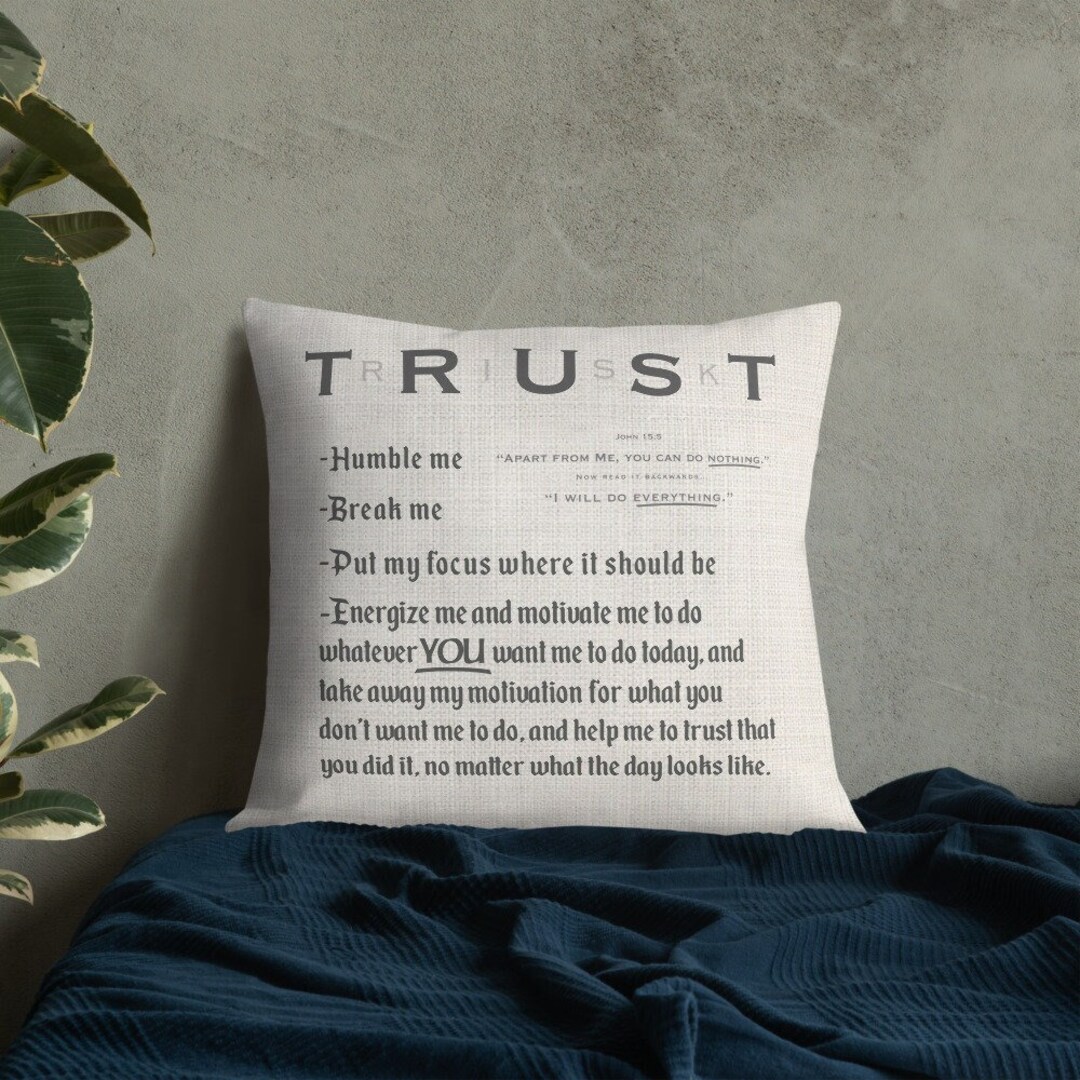 Trust = Risk | John 15:5 | the Prayer of Trust Design | Custom Linen ...
