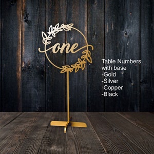 Table Numbers.gold Table Numbers. Table Numbers With Base .wedding ...