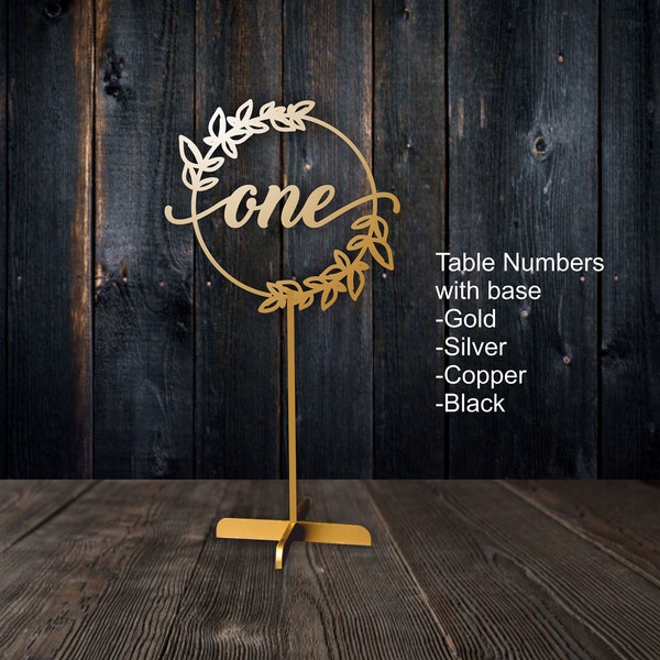 Table Numbers.gold Table Numbers. Table Numbers With Base .wedding ...