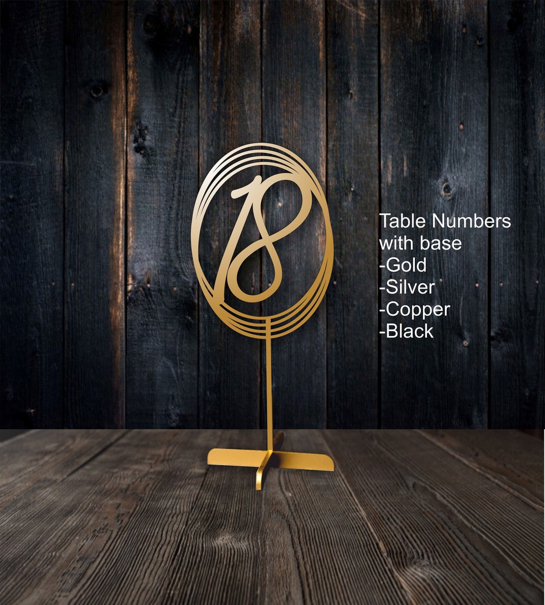 Circle Table Numbers Wedding Reception Numbers Gold Table - Etsy