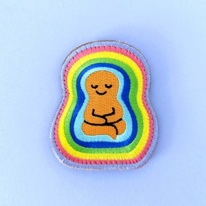 Highest Vibration Embroidered Patch: Meditation Aura Iron On - Etsy