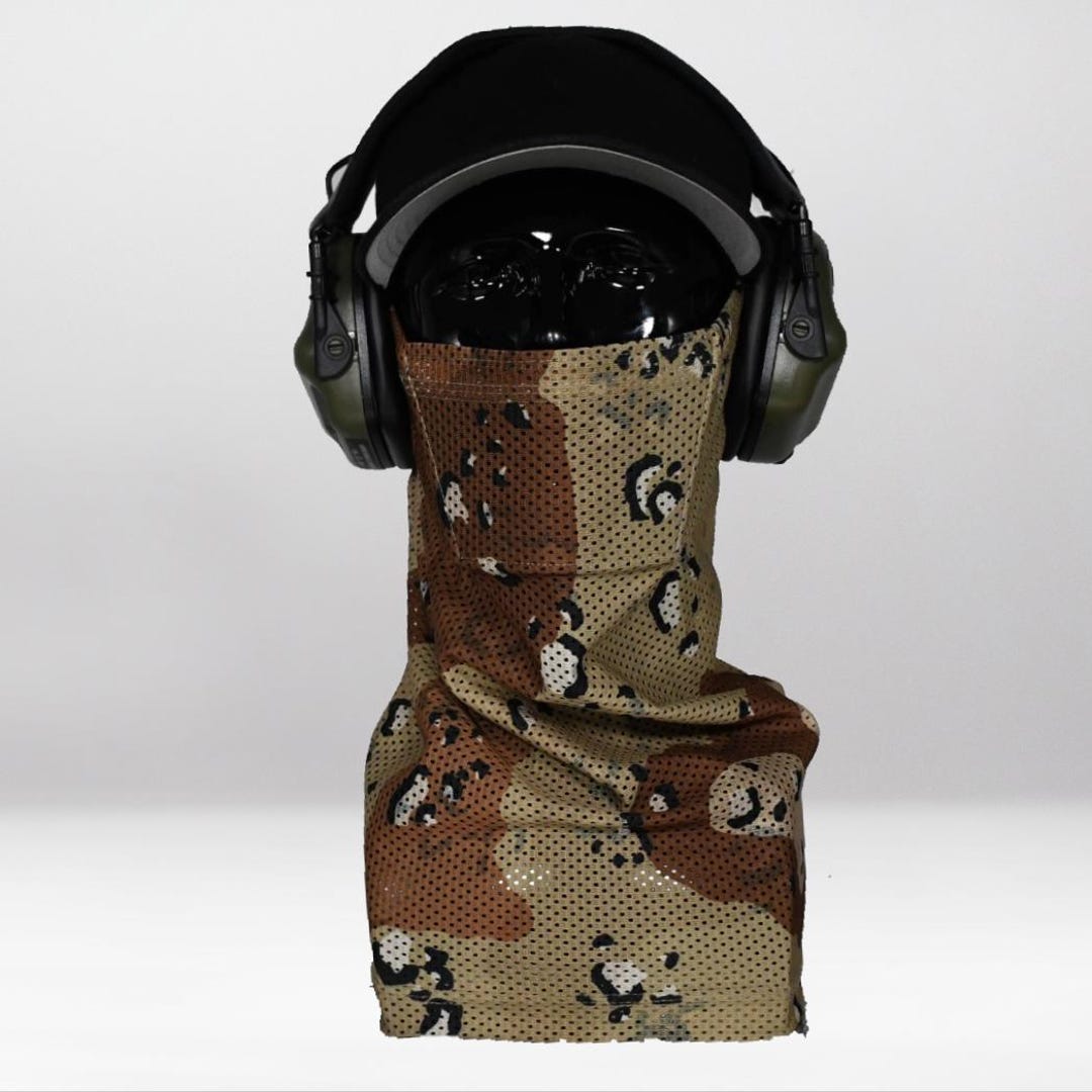 Choc Chip Airsoft Face Protection Snood - Breathable Mesh, Adjustable ...
