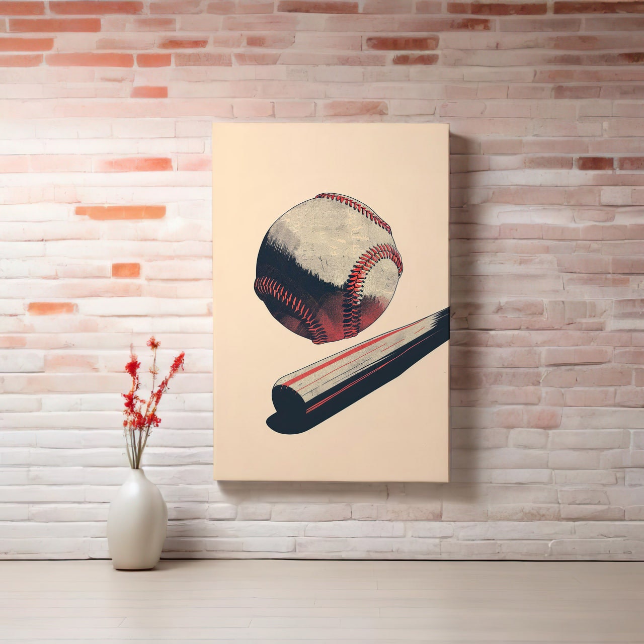 Baseball Poster Classic Sport Wall Art Baseball Print Art Gift for ...