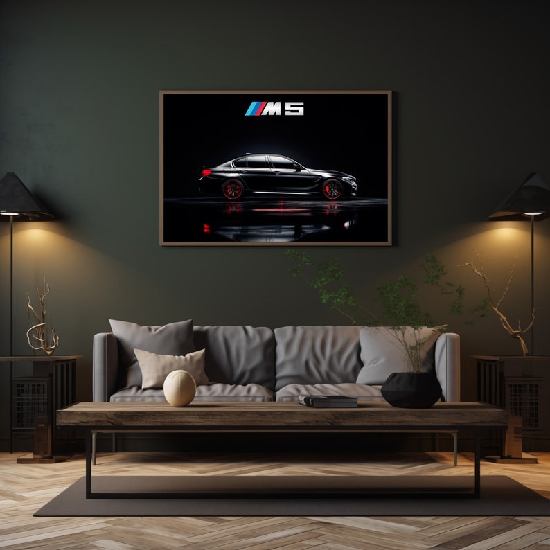 Car Poster BMW M5 Luxury Digital Print Artwork Fast Car Poster ...