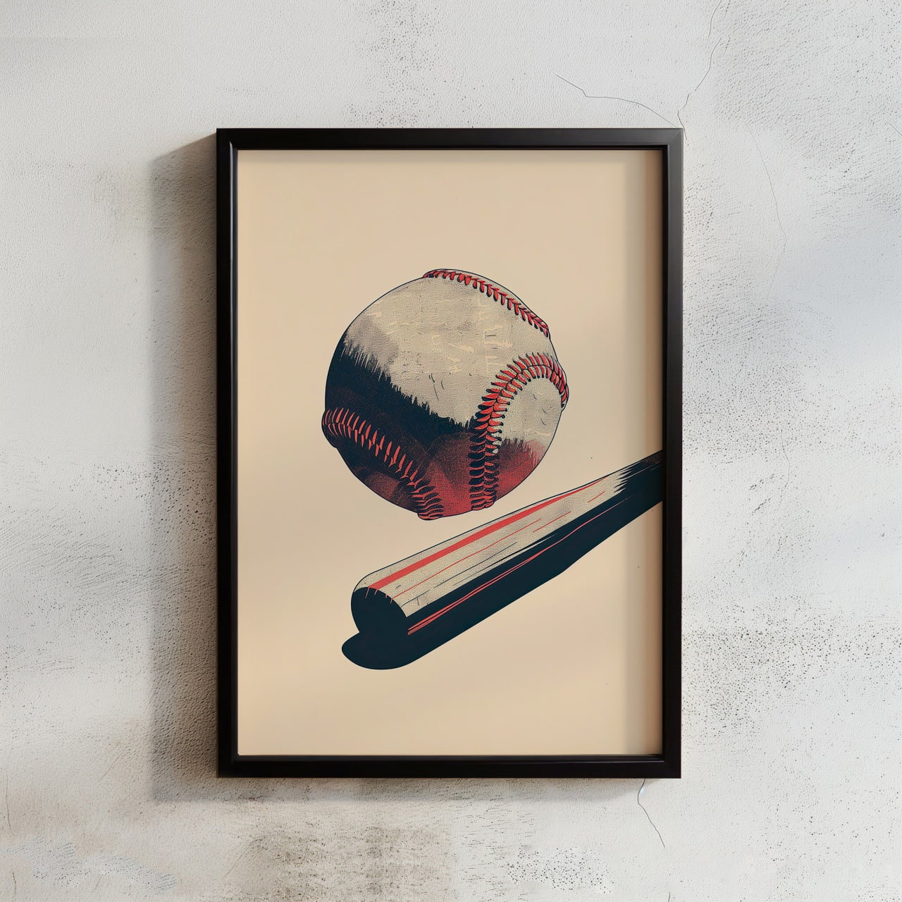 Baseball Poster Classic Sport Wall Art Baseball Print Art Gift for ...