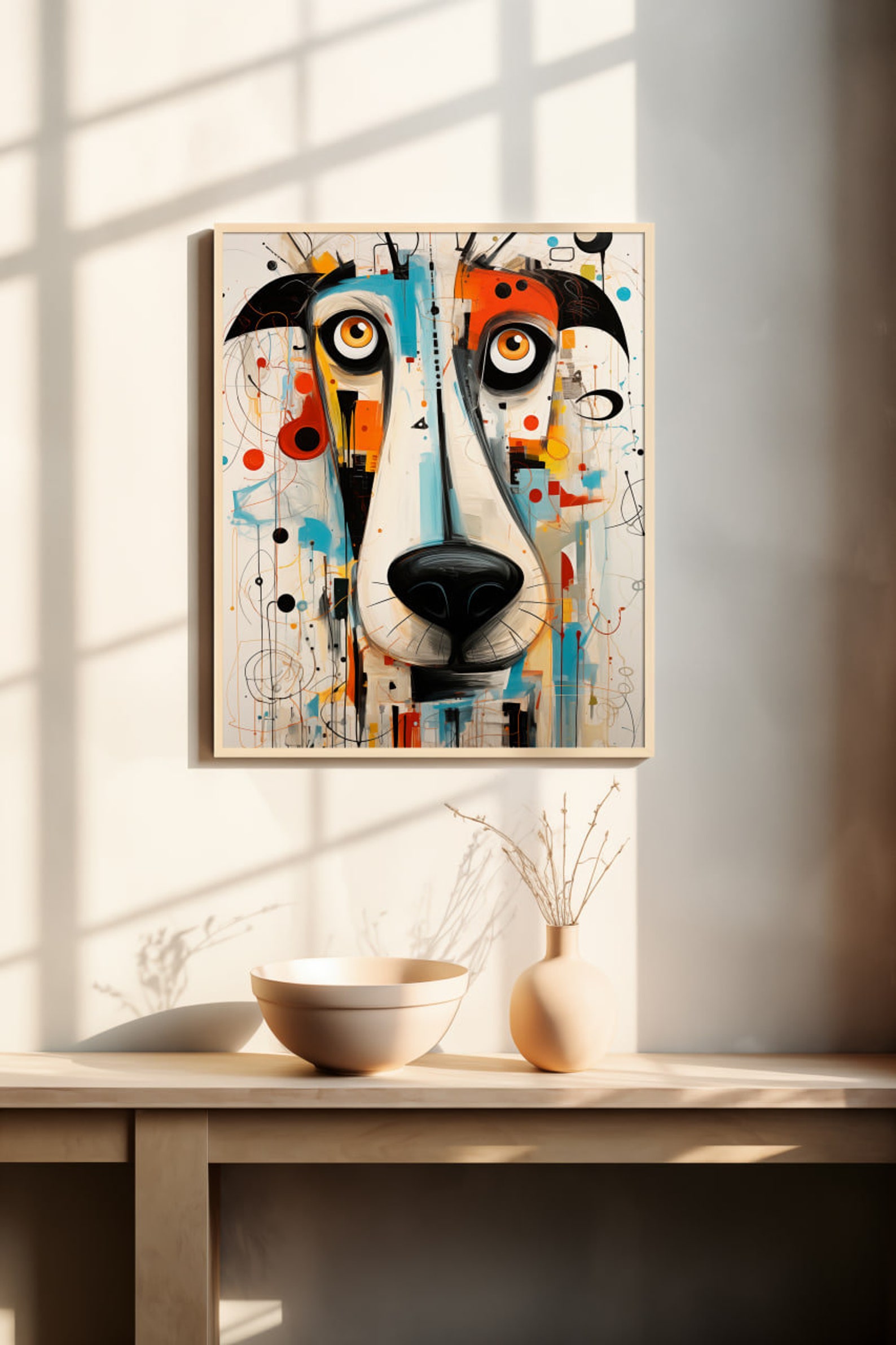 Animal Poster Wall Decor Quirky and Funny Dog Print Minimal Wall Art ...