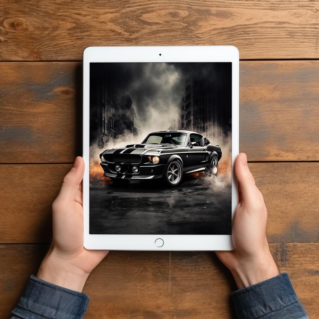 1967 Ford Mustang Shelby GT500 Eleanor Poster, Classic Muscle Car Print ...