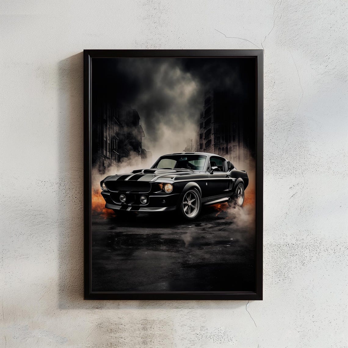 1967 Ford Mustang Shelby GT500 Eleanor Poster, Classic Muscle Car Print ...