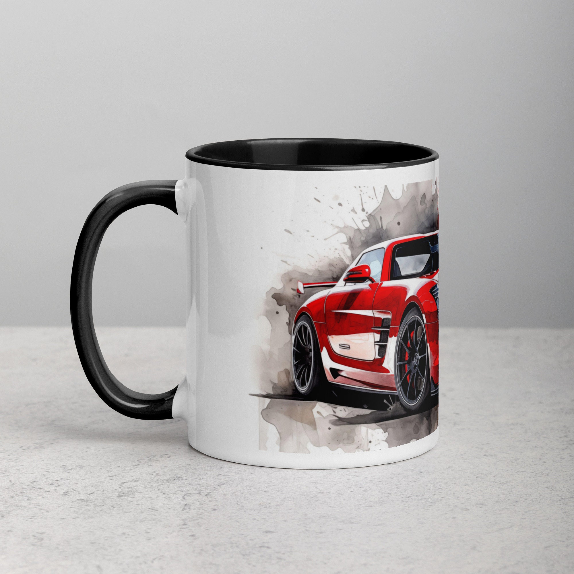 Mug With Mercedes SLS AMG Supercar and Color Inside Gift for Car Lover ...