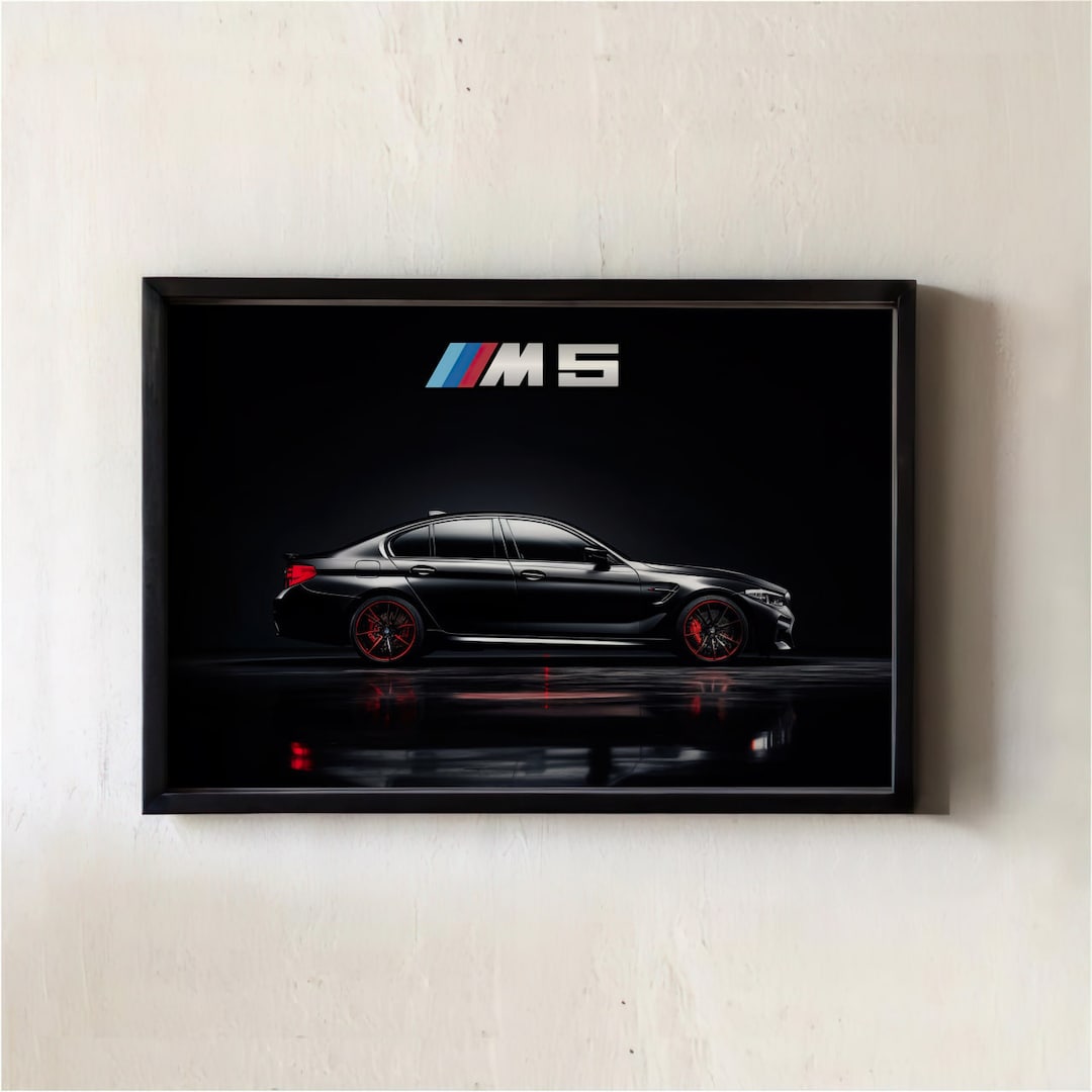 Car Poster BMW M5 Luxury Digital Print Artwork Fast Car Poster ...