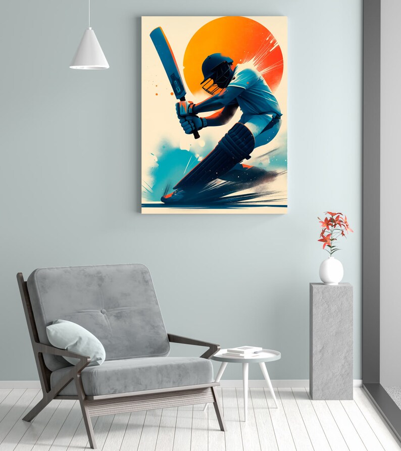 Cricket Poster Classic Sport Wall Art Cricket Print Art Gift for Sports ...