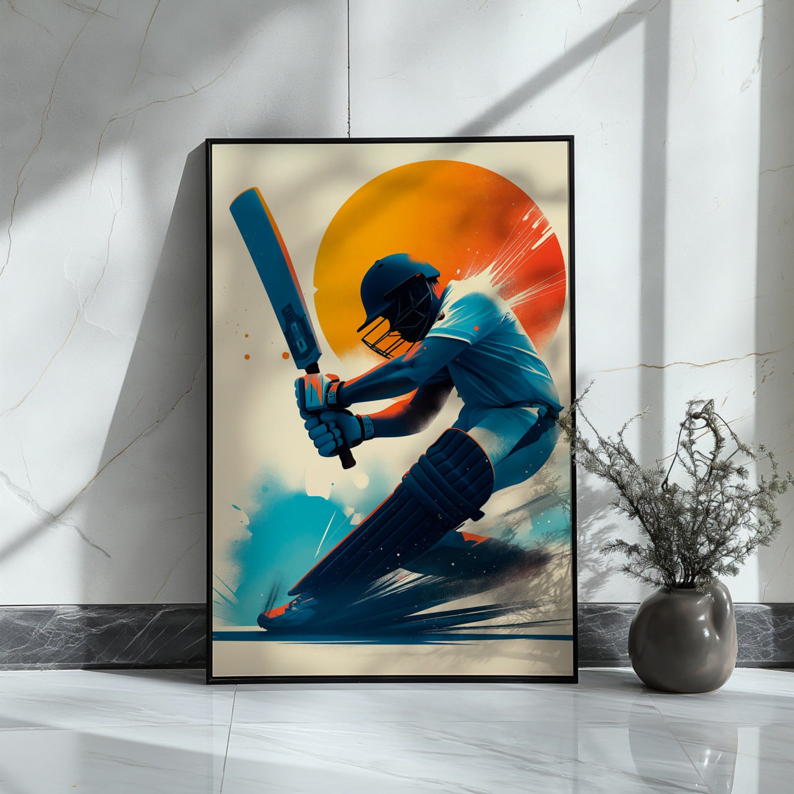 Cricket Poster Classic Sport Wall Art Cricket Print Art Gift for Sports ...