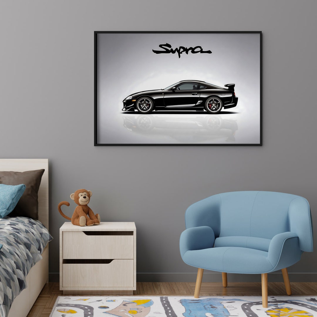 Car Poster Toyota Supra Luxury Digital Print Artwork Supercar Poster ...