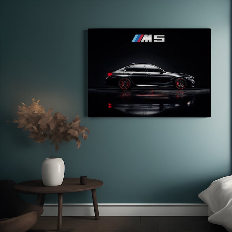 Car Poster BMW M5 Luxury Digital Print Artwork Fast Car Poster ...