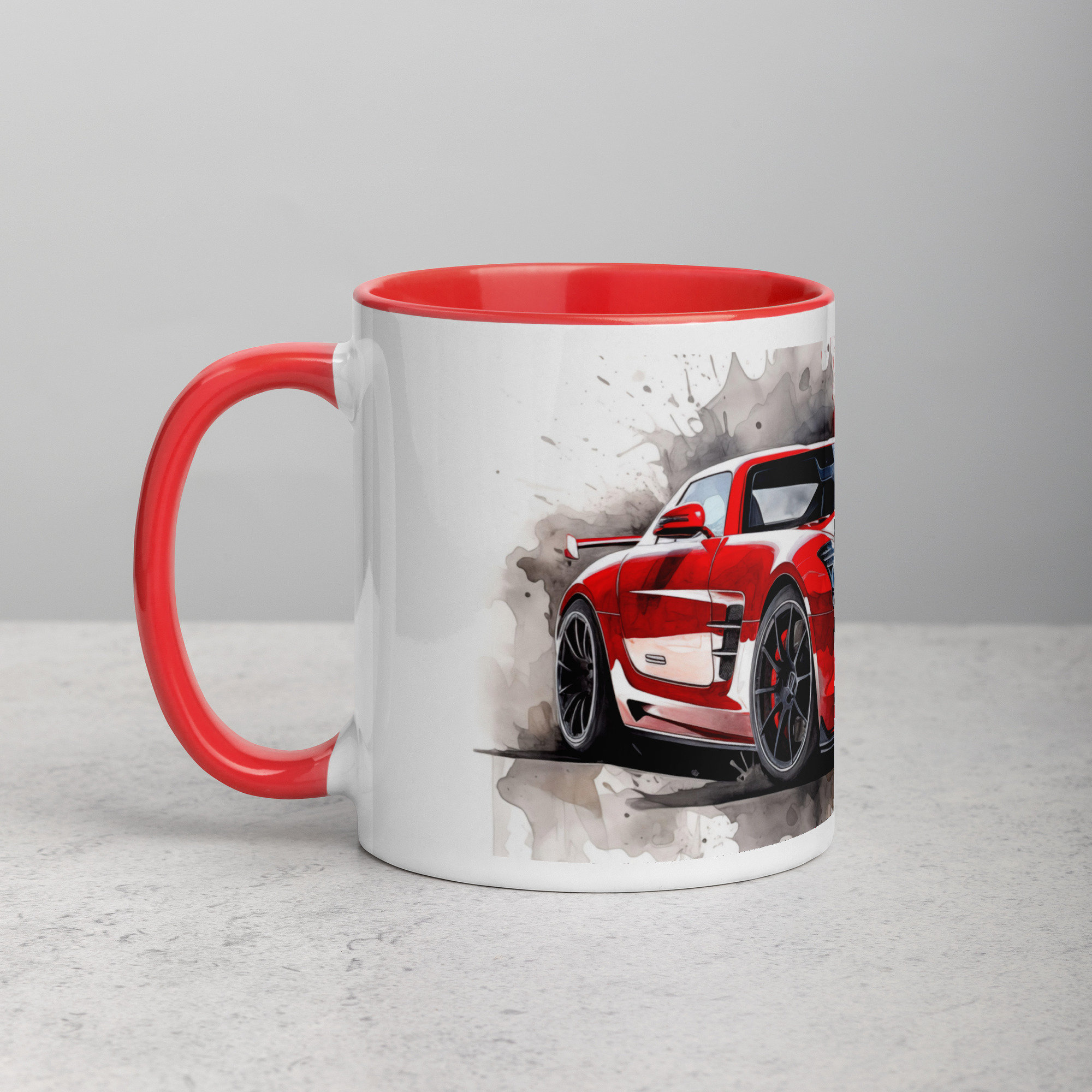 Mug With Mercedes SLS AMG Supercar and Color Inside Gift for Car Lover ...