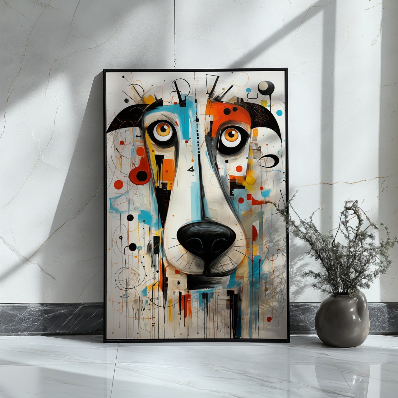 Animal Poster Wall Decor Quirky and Funny Dog Print Minimal Wall Art ...