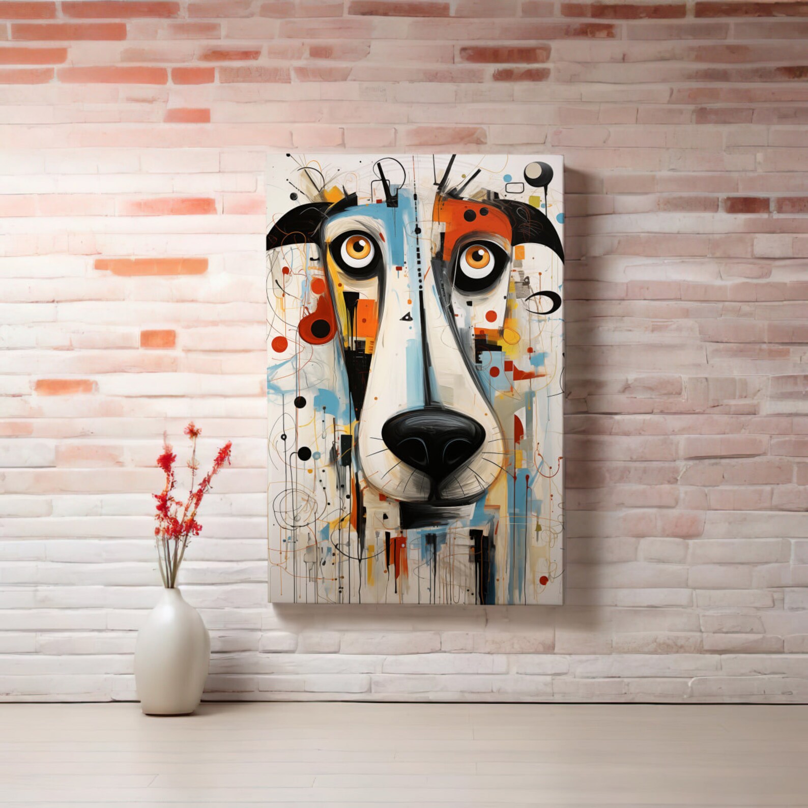 Animal Poster Wall Decor Quirky and Funny Dog Print Minimal Wall Art ...