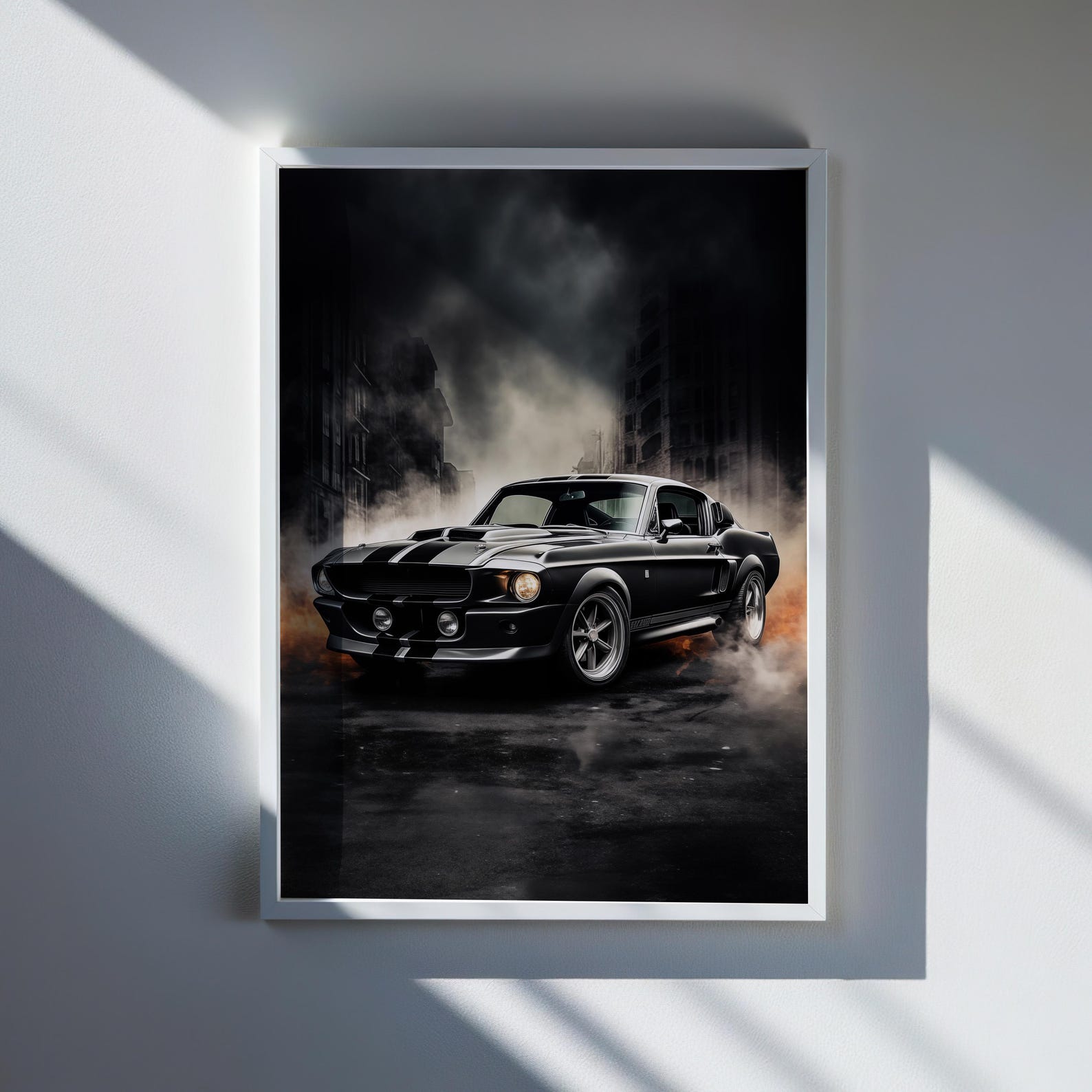 1967 Ford Mustang Shelby GT500 Eleanor Poster, Classic Muscle Car Print ...