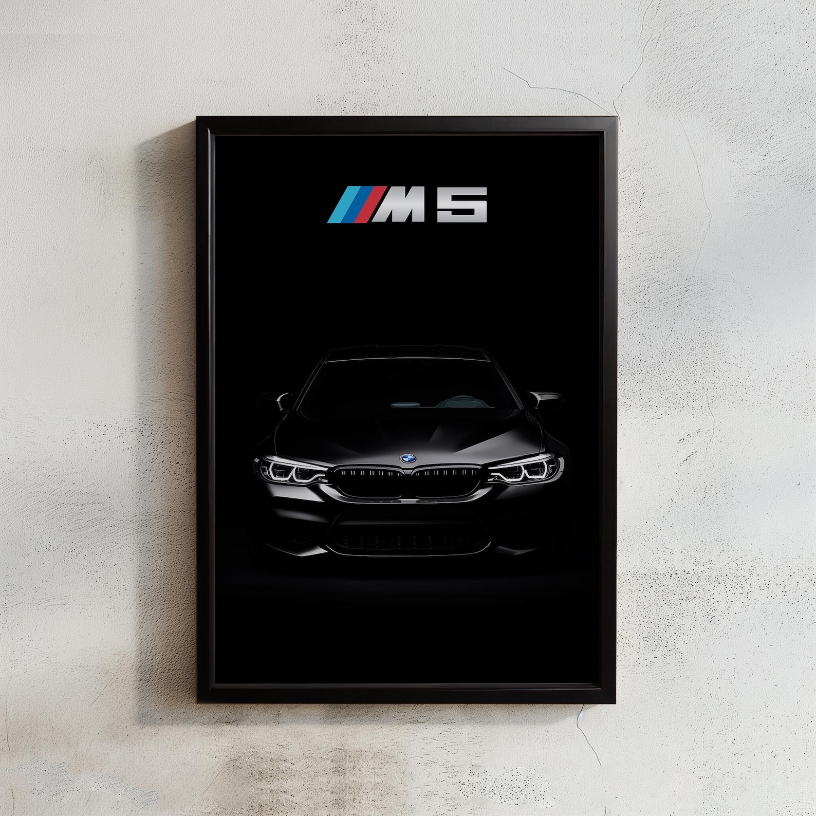 Car Poster BMW M5 F90 Black Luxury Digital Print Artwork Fast Car ...