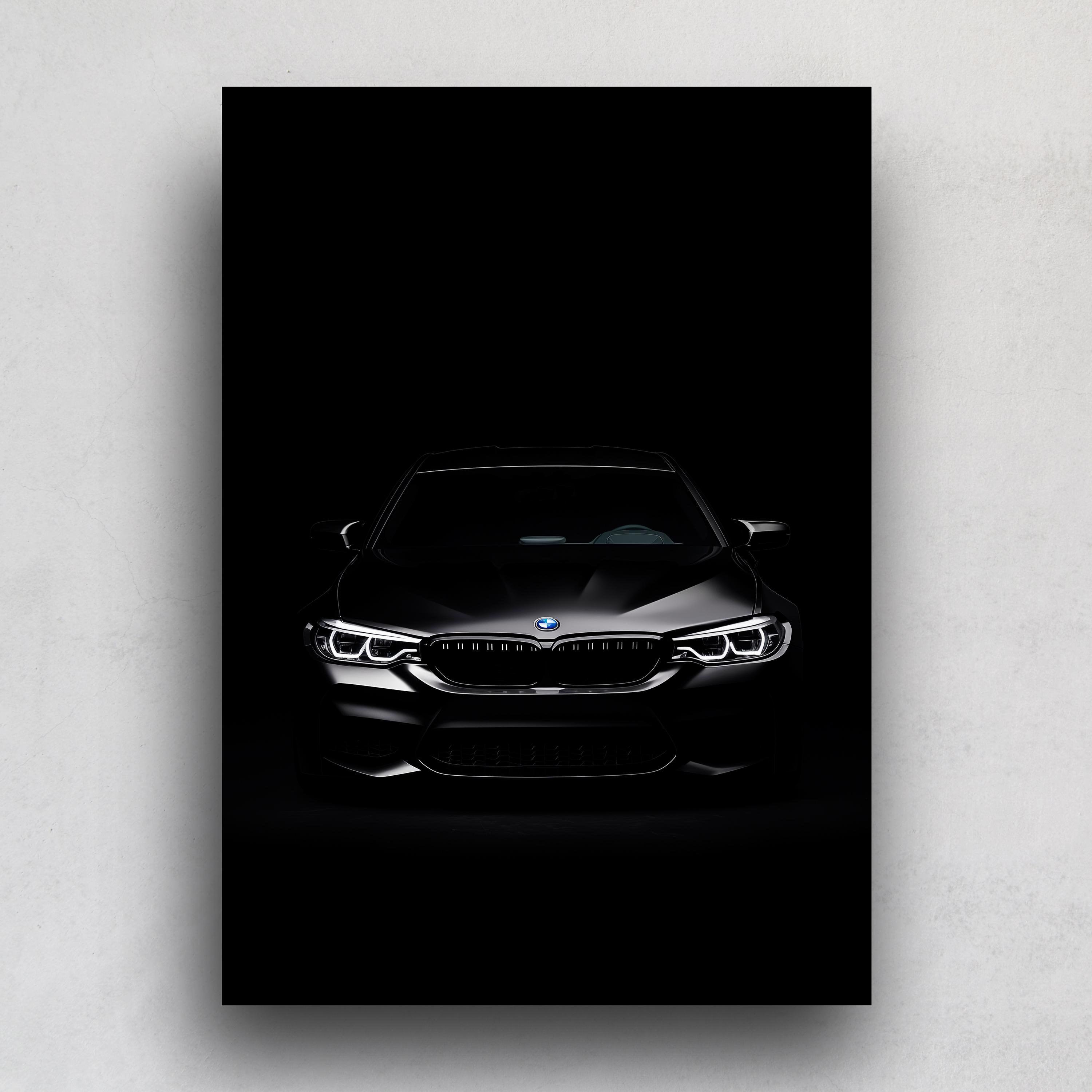 Car Poster BMW M5 F90 Black Luxury Digital Print Artwork Fast Car ...