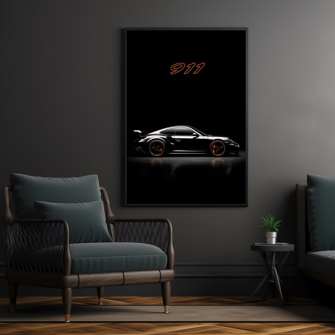 Car Poster Porsche 911 Turbo S Luxury Digital Print Artwork Supercar ...