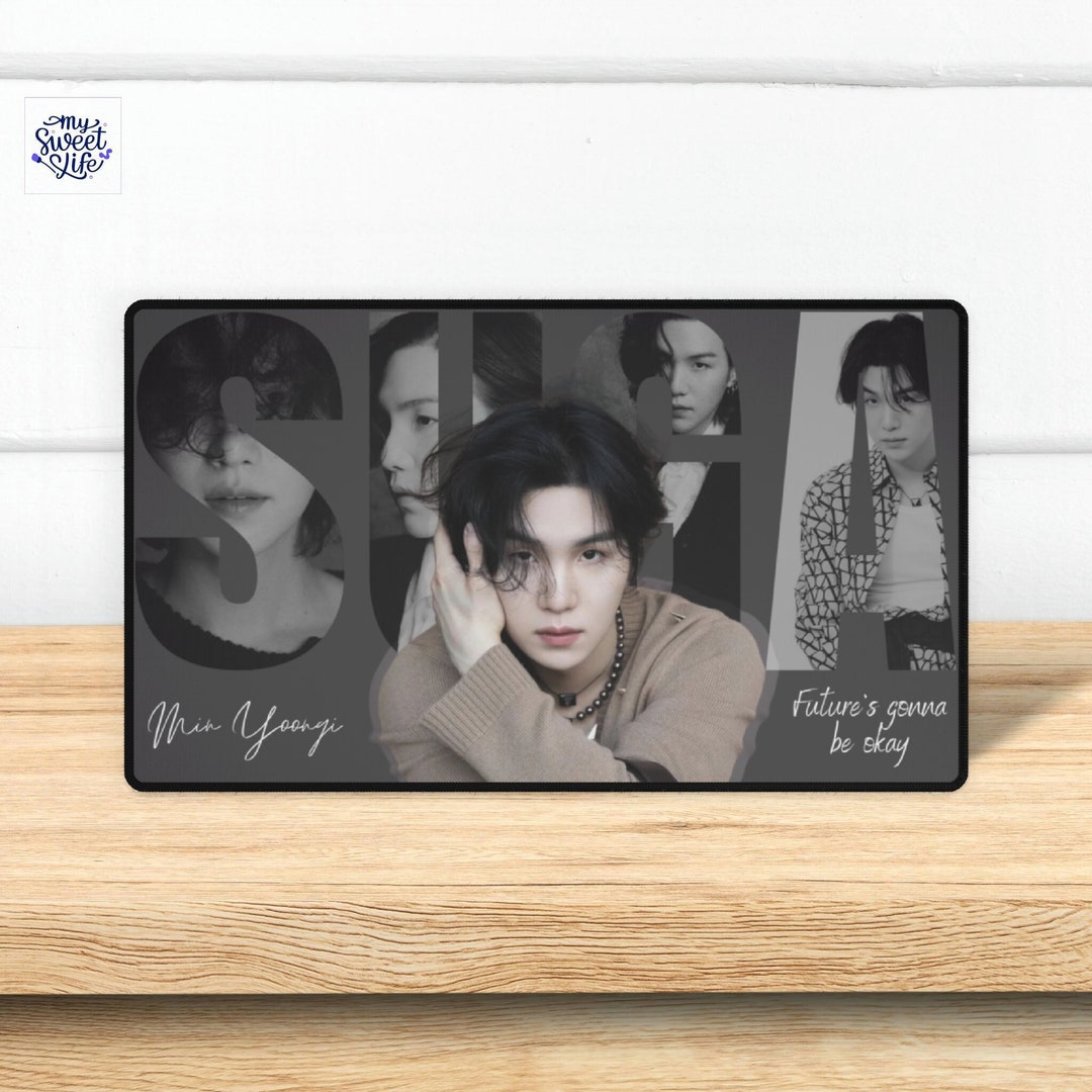 BTS Suga Desk Mat, Bts Gaming Mouse Pad, Agustd Merch, Bts Merch, Gift ...